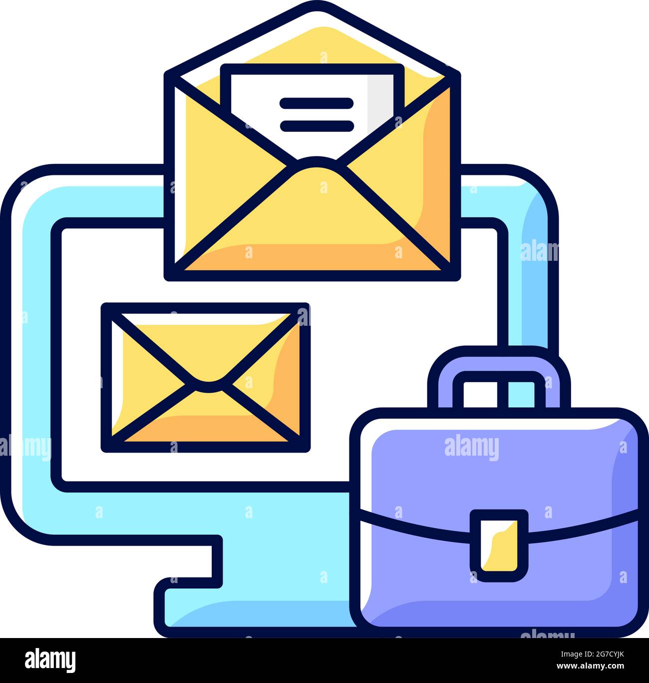 Online mail RGB color icon Stock Vector Image & Art - Alamy