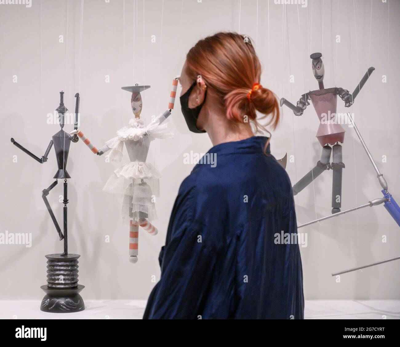 Tate Modern, London, UK. 13 July 2021. Works by Sophie Taeuber-Arp ...