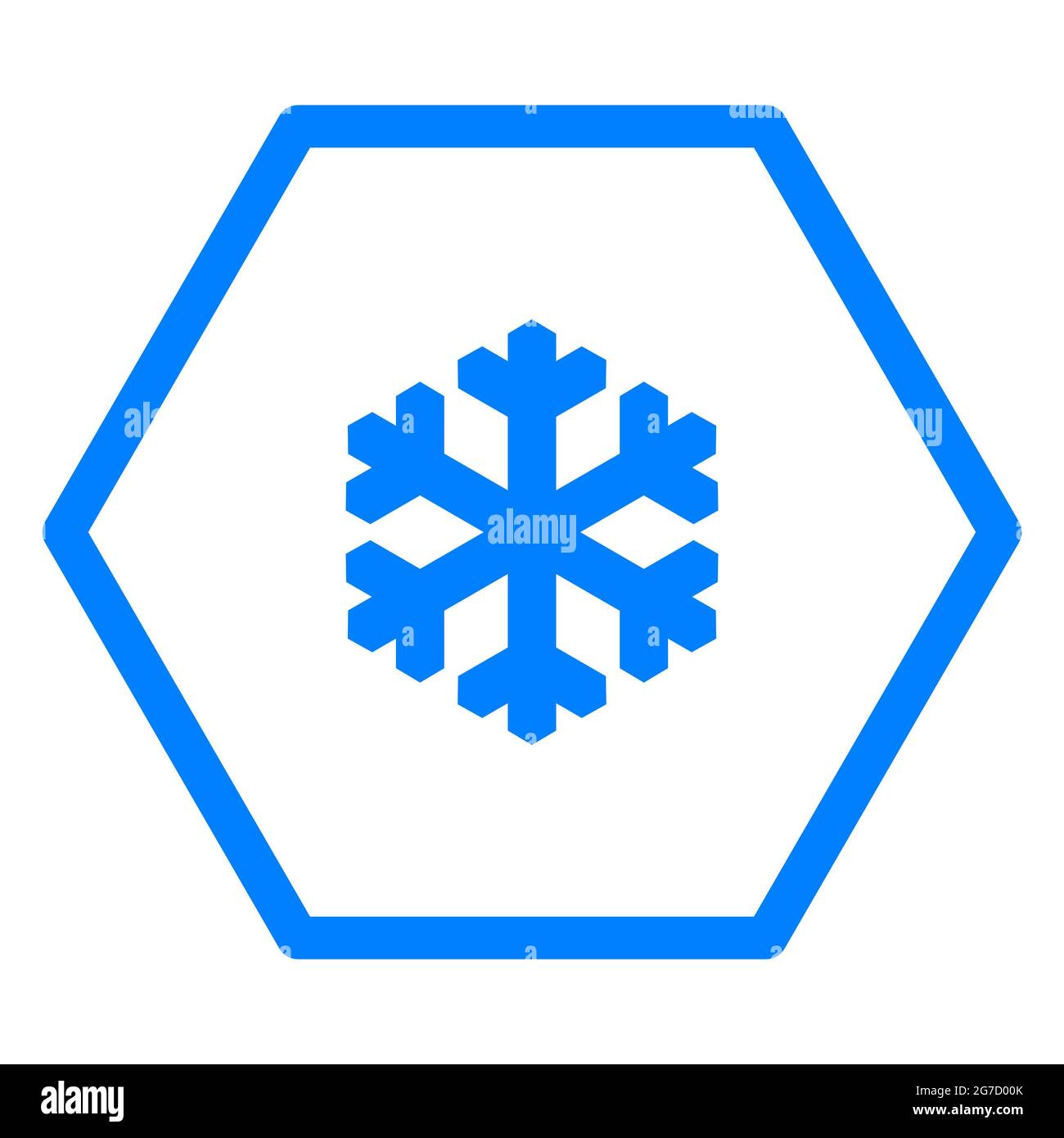 Snow flake and hexagon Stock Photo - Alamy