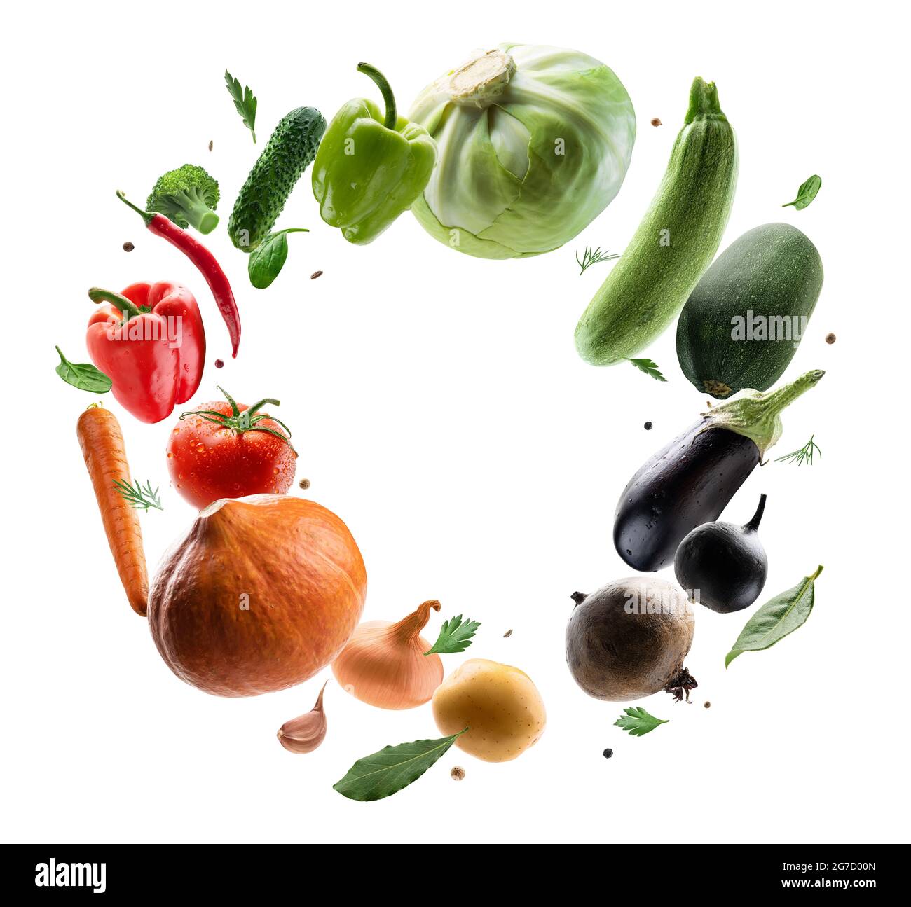 Large set of isolated vegetables on a white background Stock Photo - Alamy