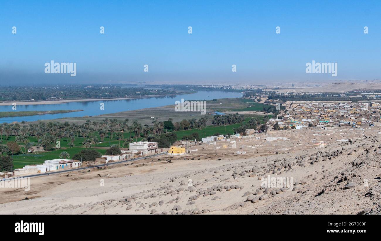 panoramic view over Nile valley Egypt Stock Photo - Alamy