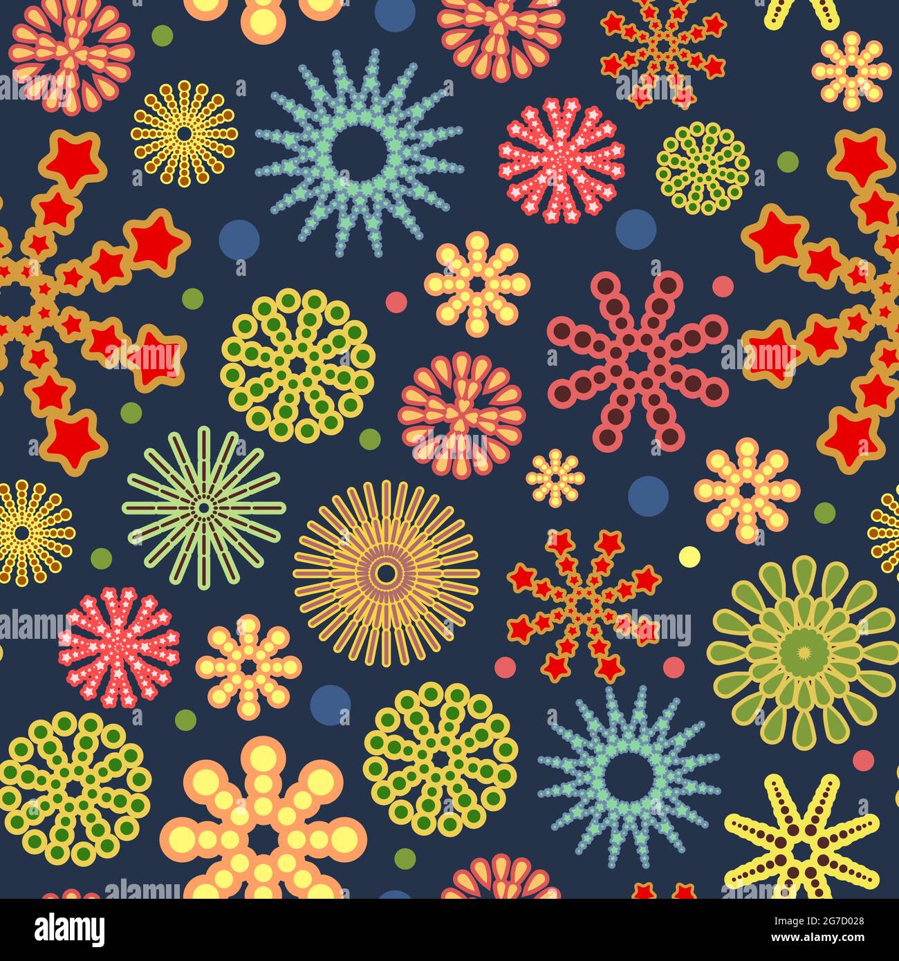 Festive background. Night. Square Seamless pattern. Bright flashes of ...