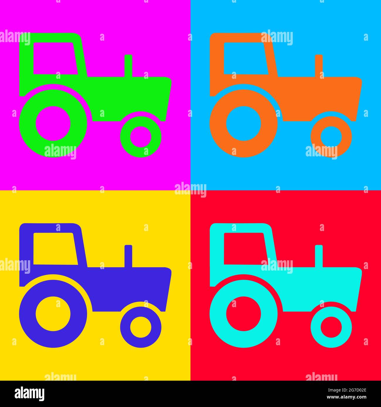 Tractor and pop-art Stock Photo - Alamy
