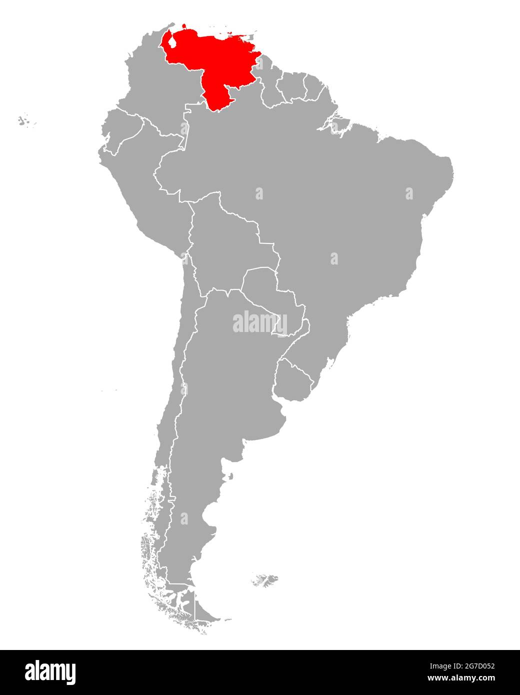Map of Venezuela in South America Stock Photo - Alamy