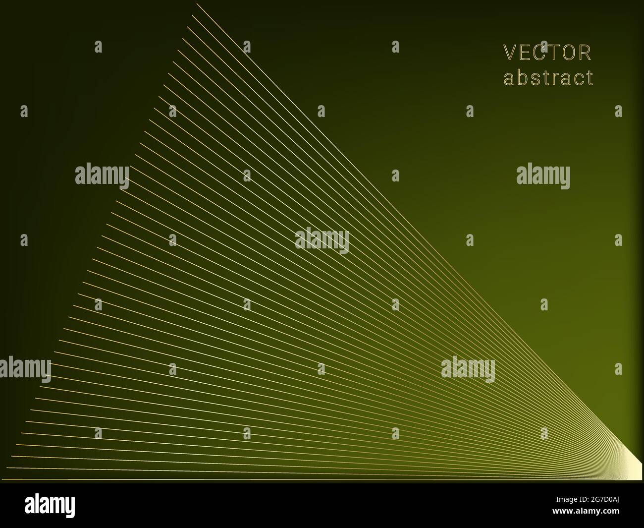 abstract green background with linear golden gradient texture for your ...