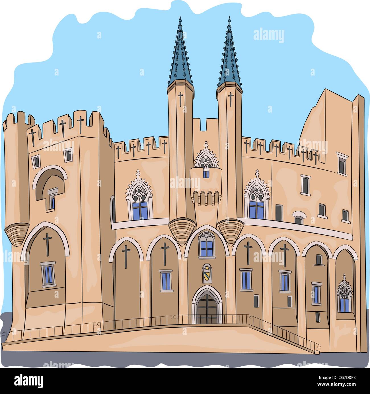 Old avignon Stock Vector Images - Alamy