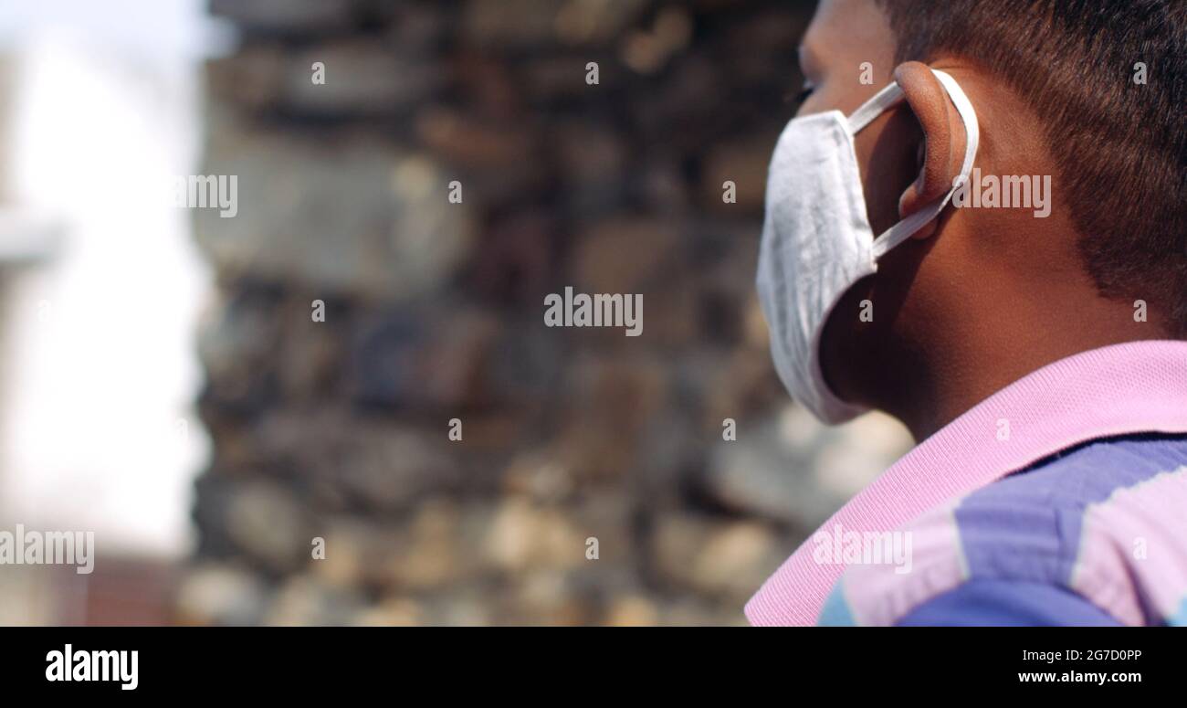 Indian teen wearing face mask hi-res stock photography and images - Alamy
