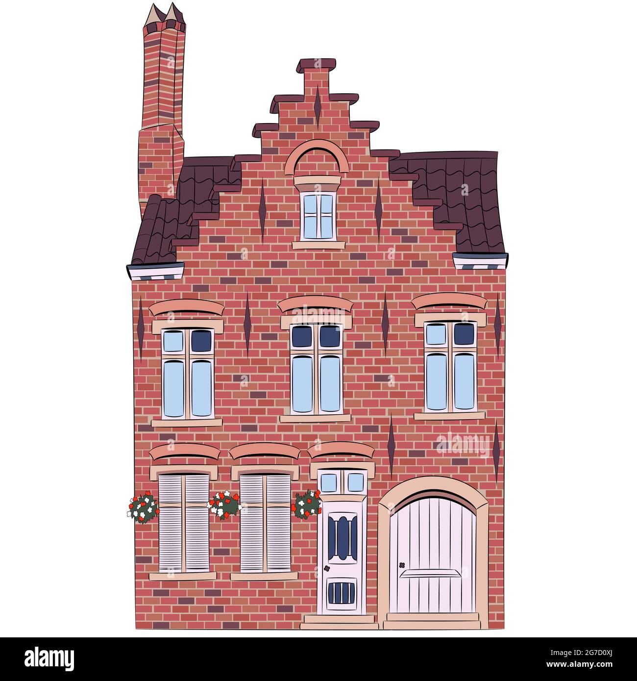 Medieval brick architecture Stock Vector Images - Alamy