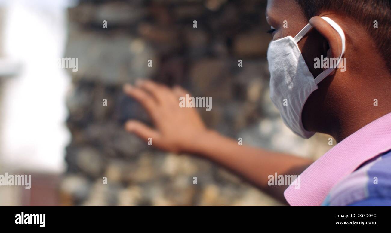 Indian teen wearing face mask hi-res stock photography and images - Alamy