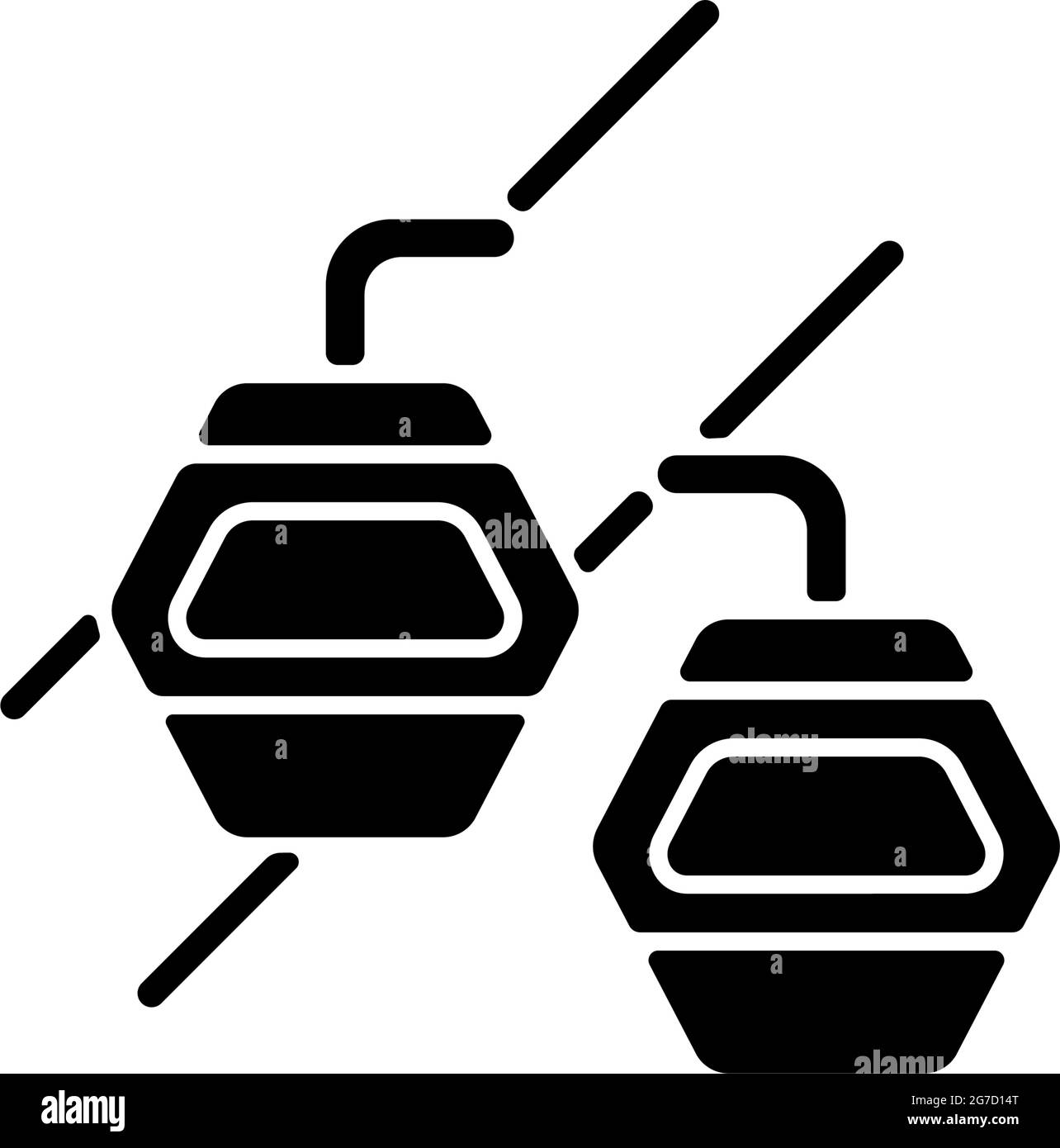 Gondola lift flat vector Cut Out Stock Images & Pictures - Alamy