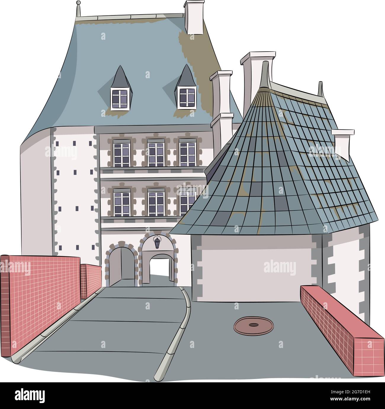 Chateau normandy Stock Vector Images - Alamy