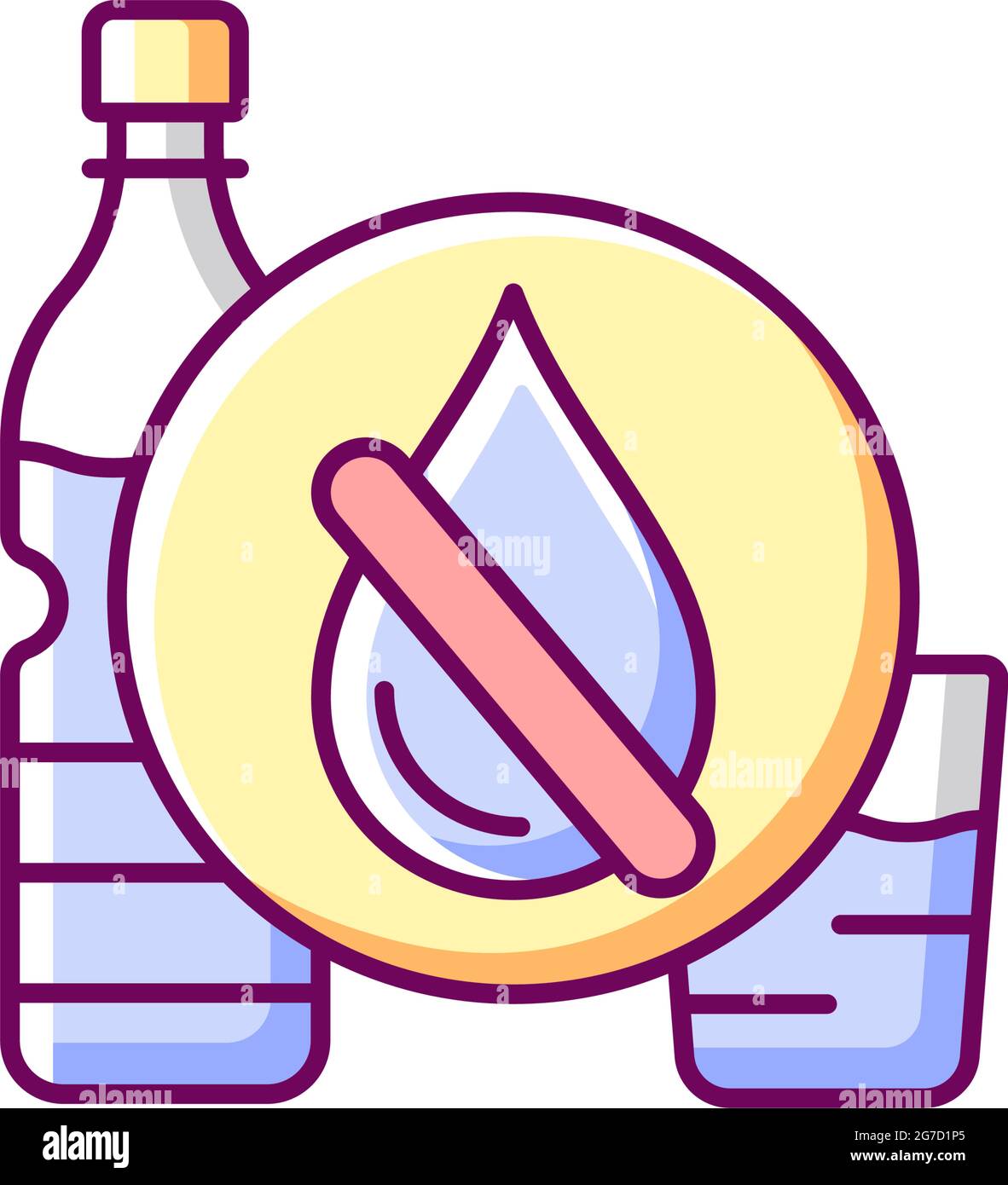 Drinking water shortage RGB color icon Stock Vector Image & Art - Alamy