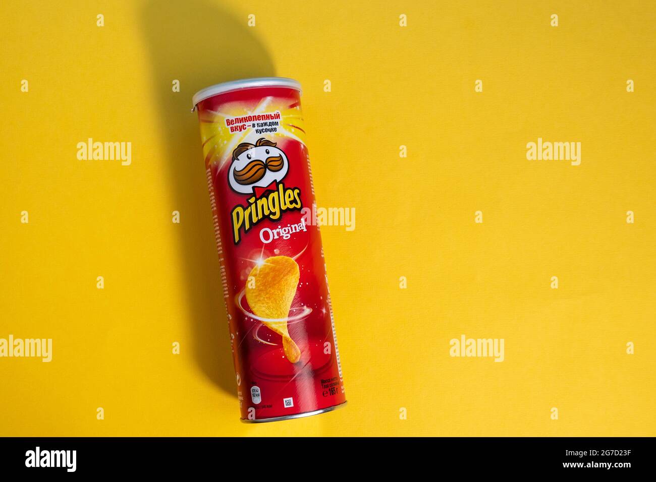 Tyumen, Russia-June 21, 2021: Pringles chips are original. Owned by the ...