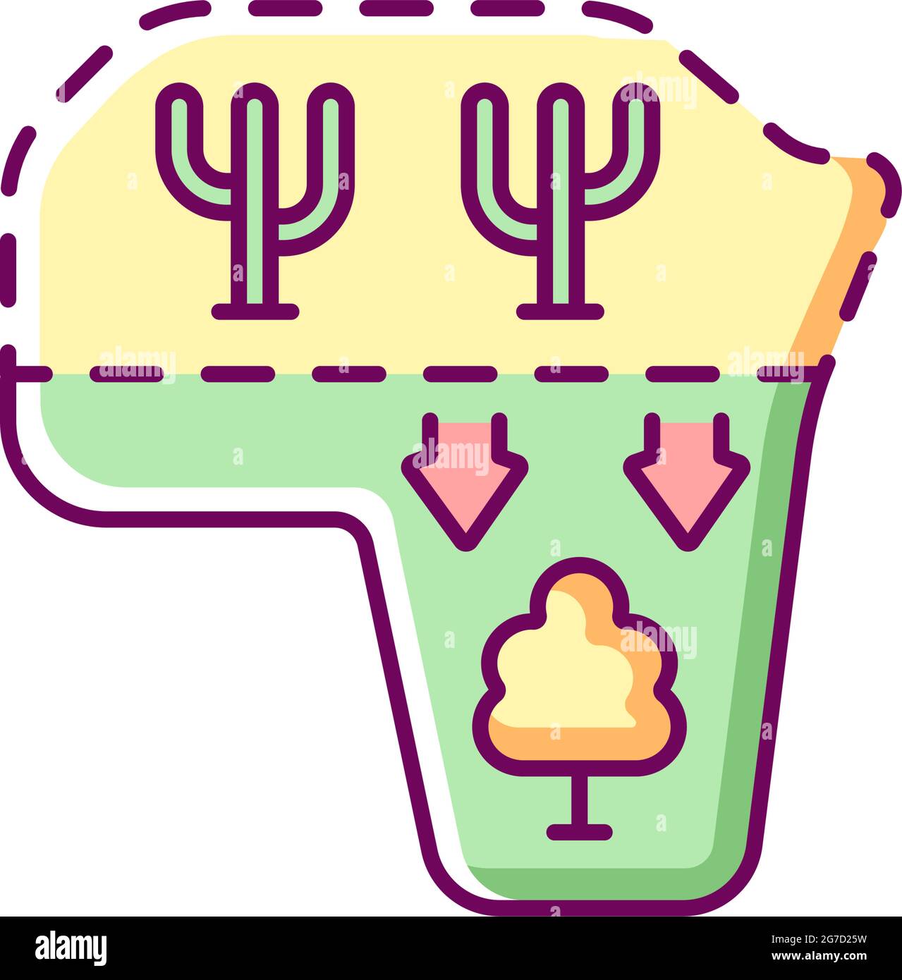 Desert expansion RGB color icon Stock Vector Image & Art - Alamy