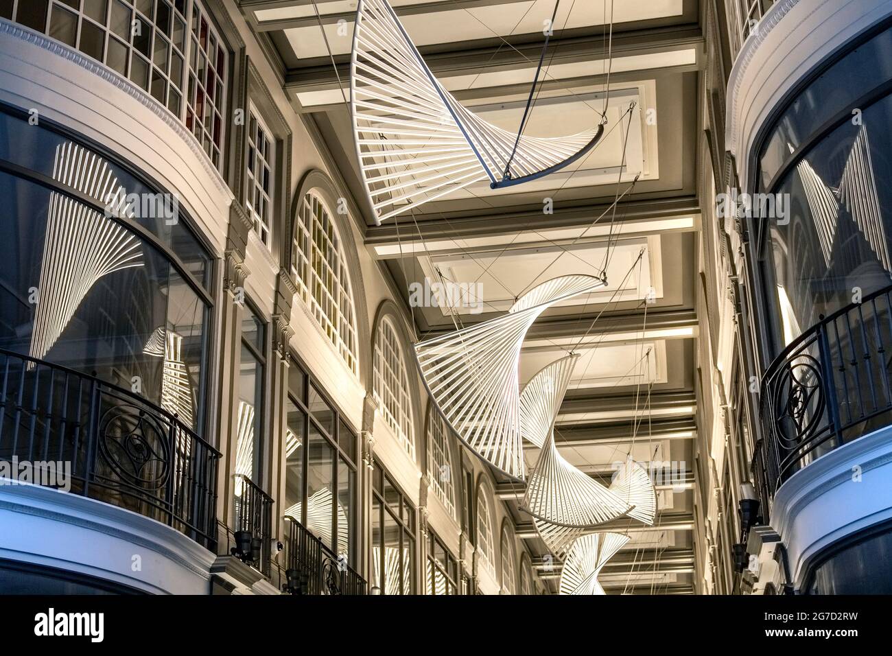 Abstract lighting fixtures at the Quadrant Arcade, Regent Street ...