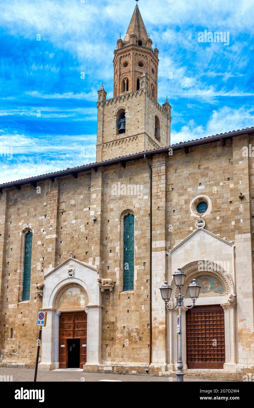 South wall of the Cathedral of Atri, Italy Stock Photo - Alamy