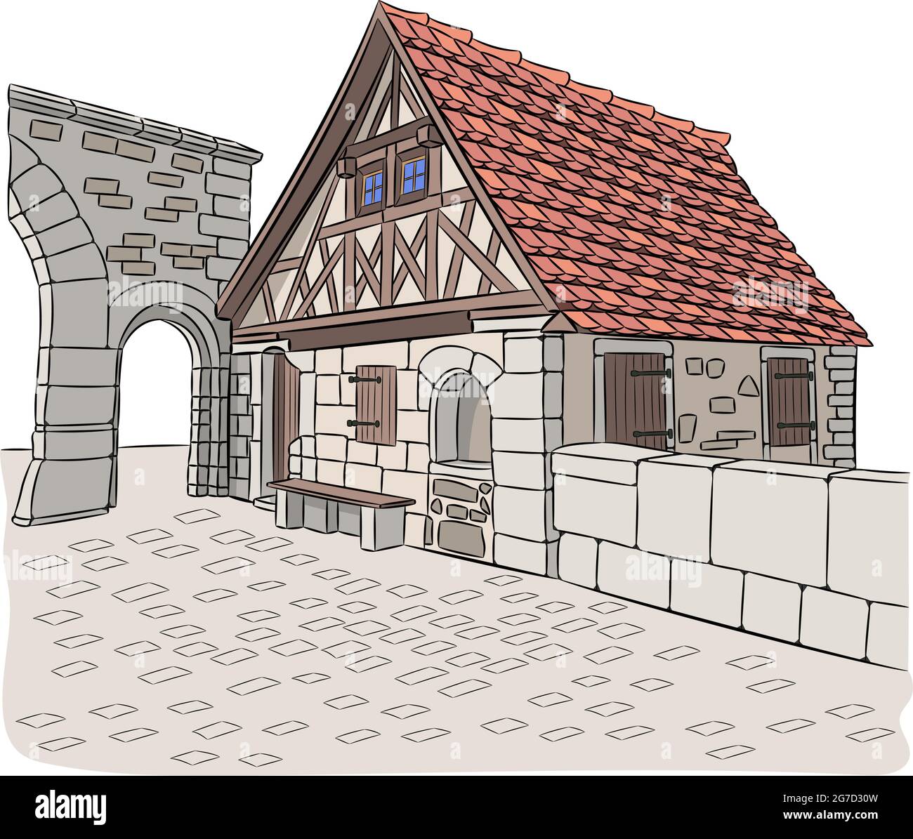 Gatehouse Stock Vector Images - Alamy