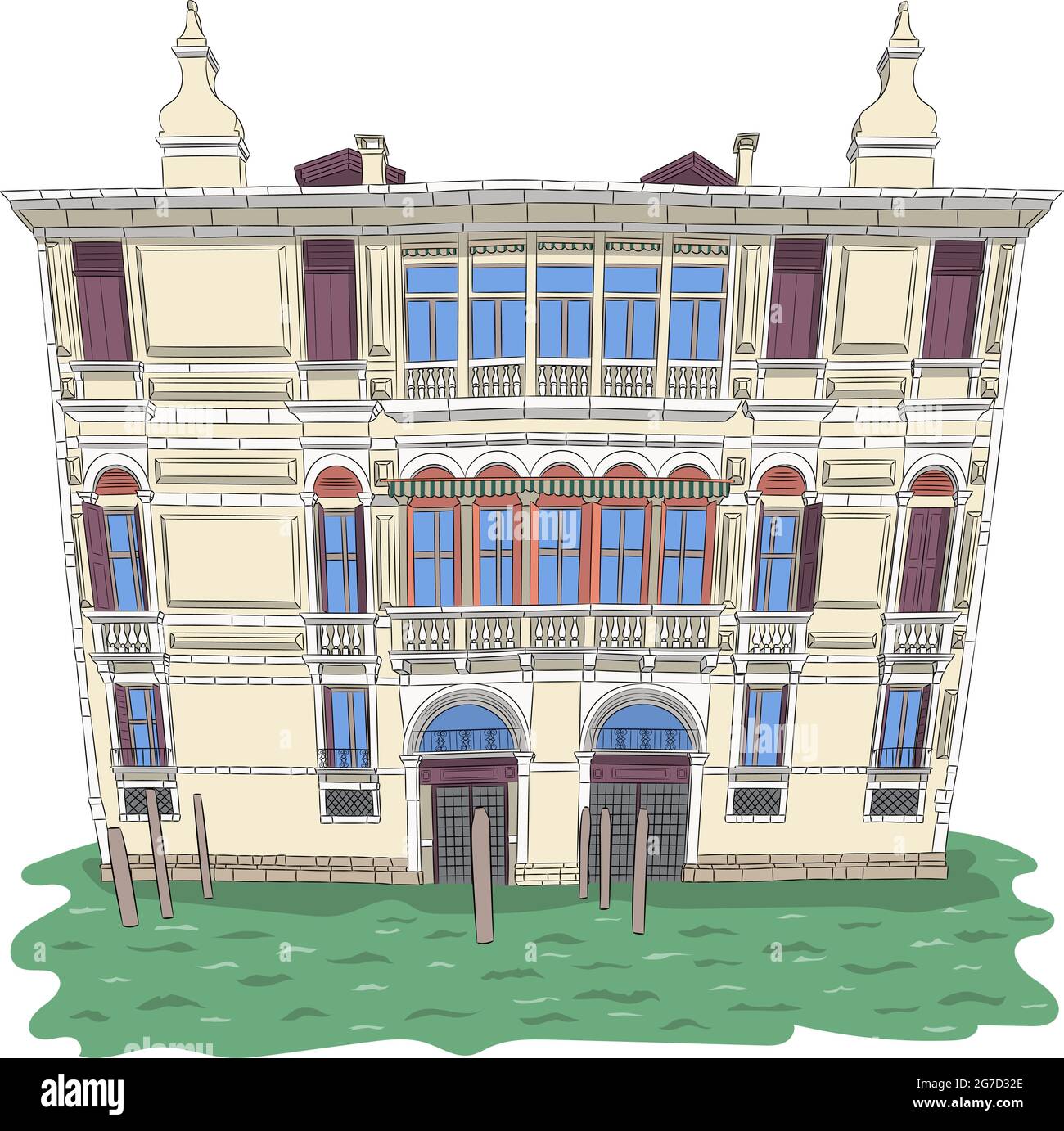 Italian mansion house Stock Vector Images - Alamy