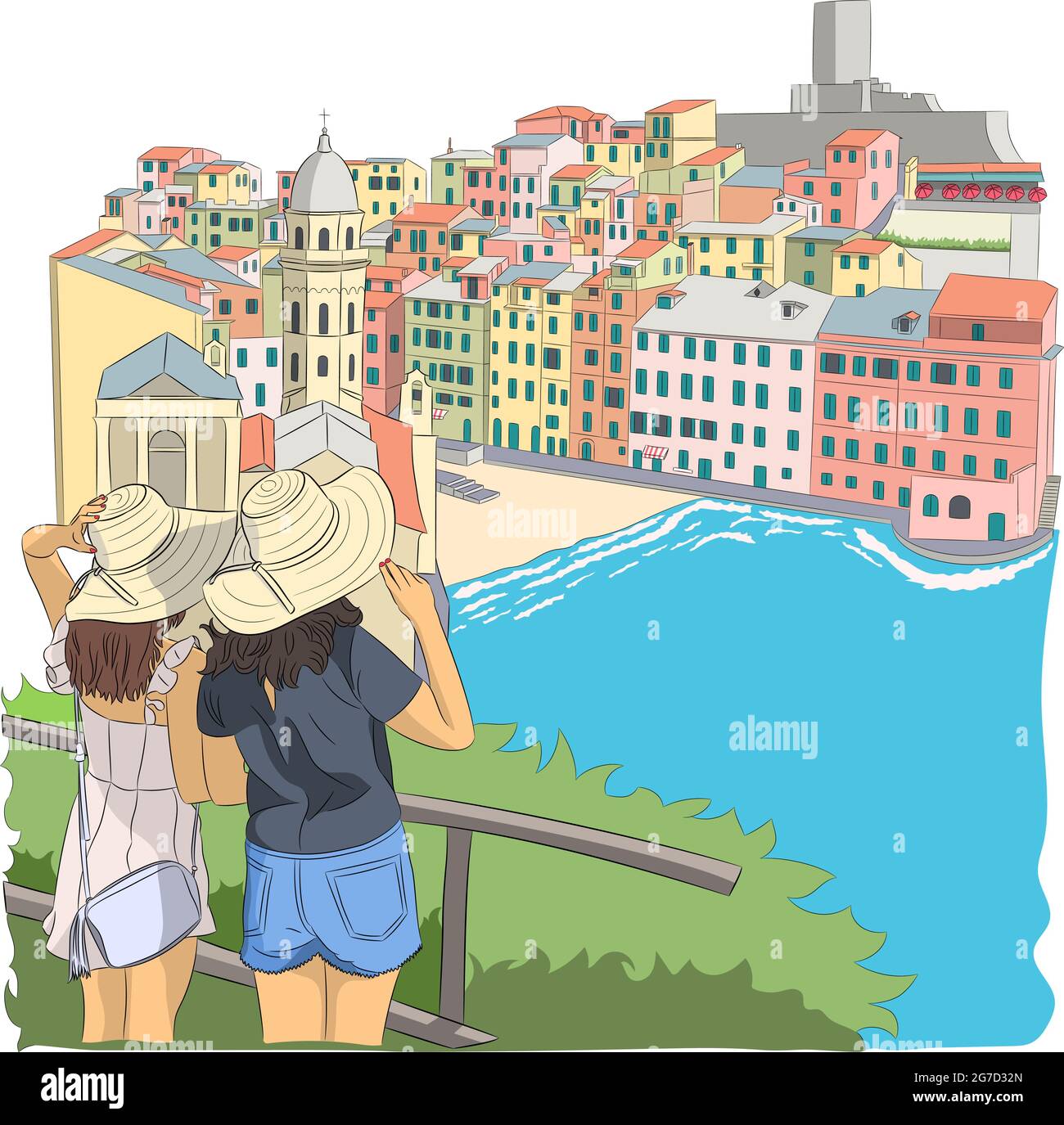 Italian girls Stock Vector Images - Alamy
