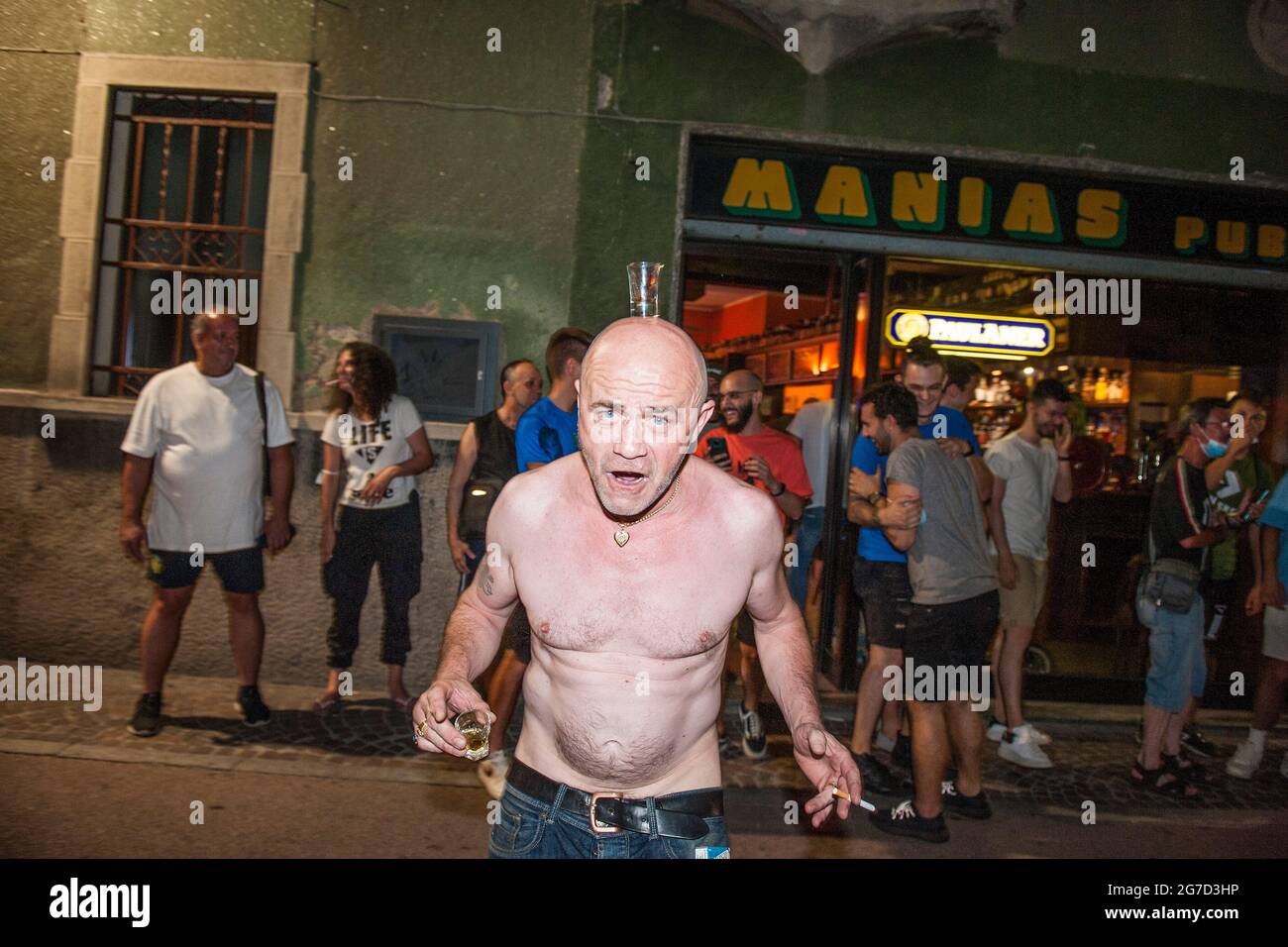 Italy, Casorezzo, European football championship final Italy-England ...