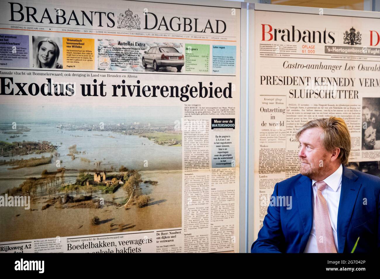 Den Bosch, The Netherlands. 13th July, 2021. King Willem-Alexander ...