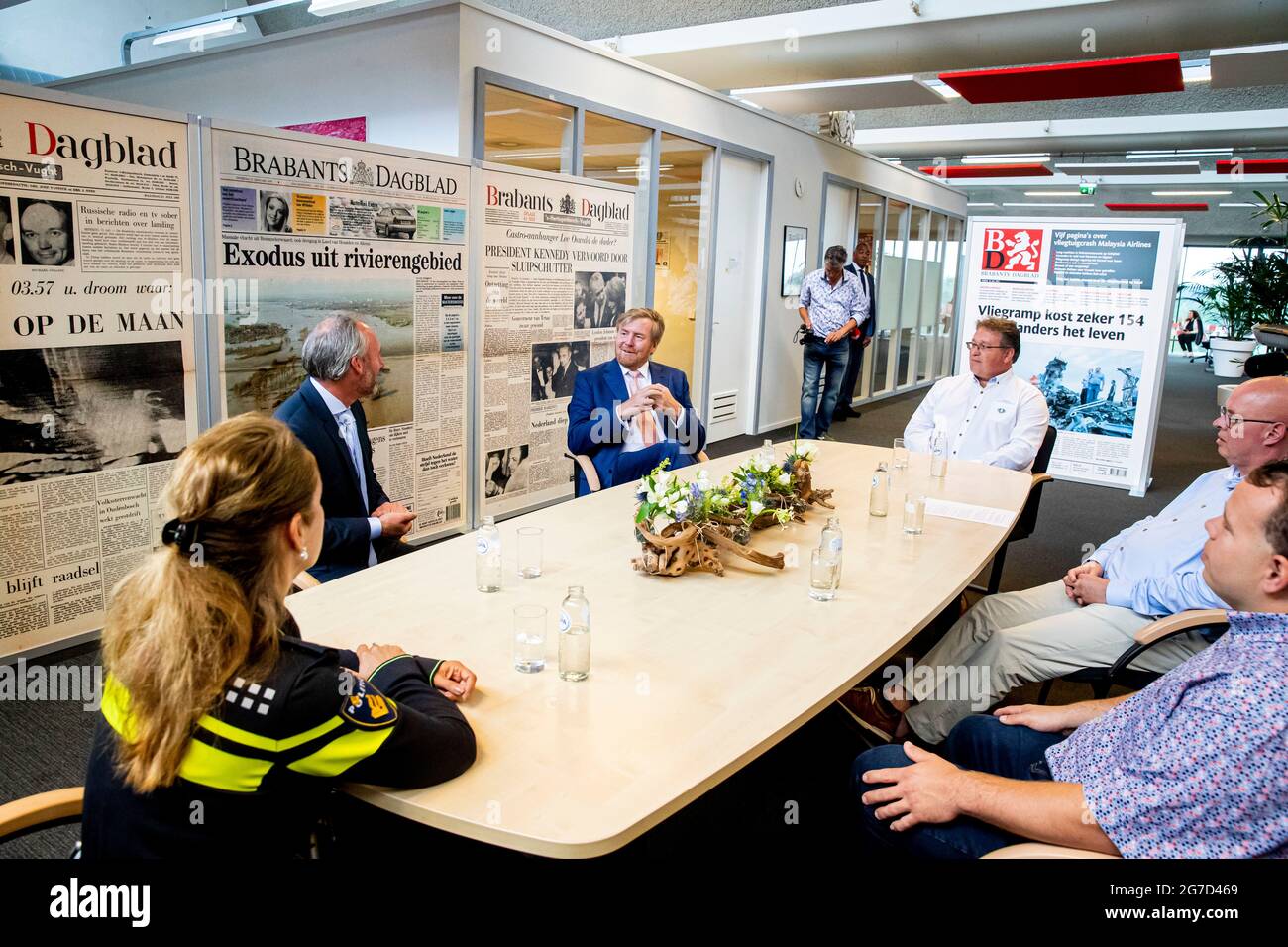 Den Bosch, The Netherlands. 13th July, 2021. King Willem-Alexander ...