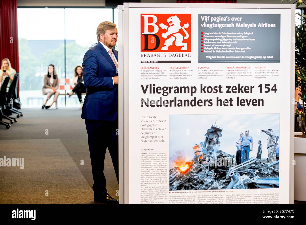 Den Bosch, The Netherlands. 13th July, 2021. King Willem-Alexander ...