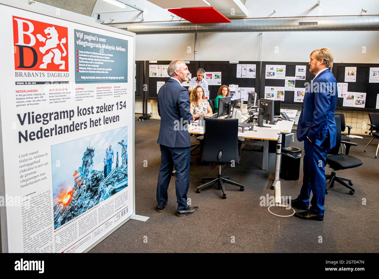 Den Bosch, The Netherlands. 13th July, 2021. King Willem-Alexander ...