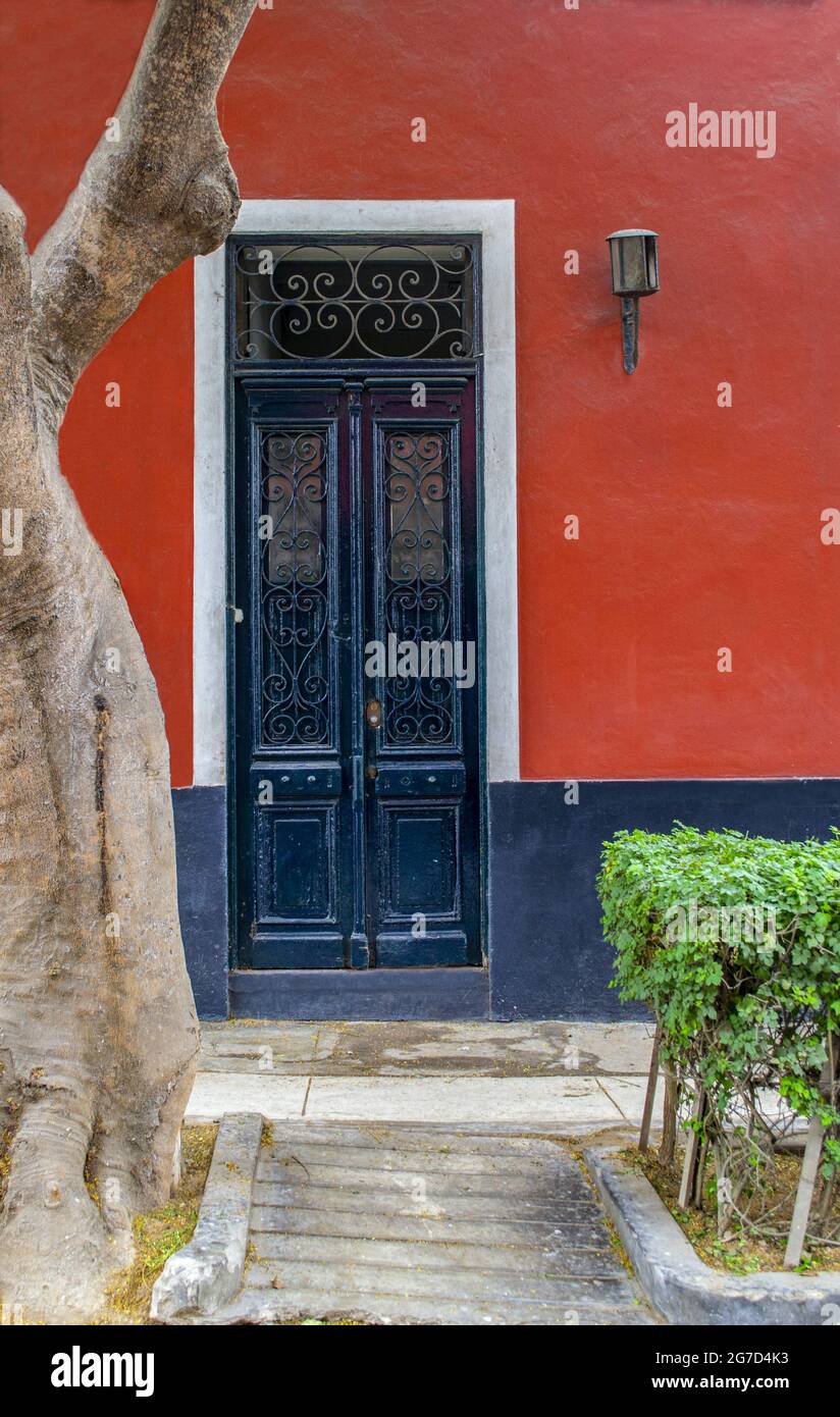 Ancient, vintage, colonial style door Stock Photo - Alamy
