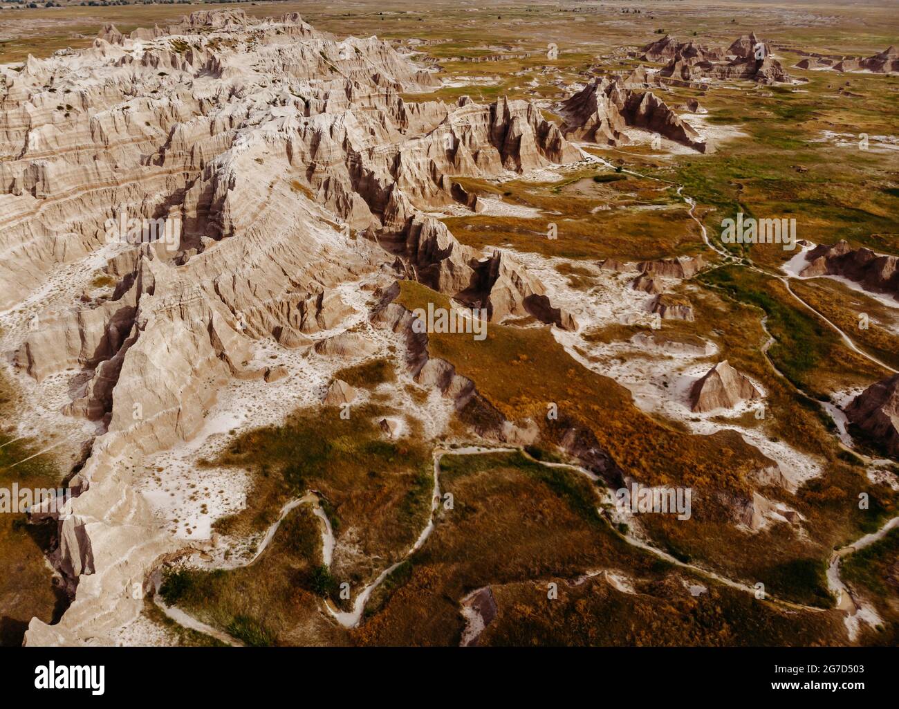Aerial shot of Blackhills mountain range in South Dakota Stock Photo ...