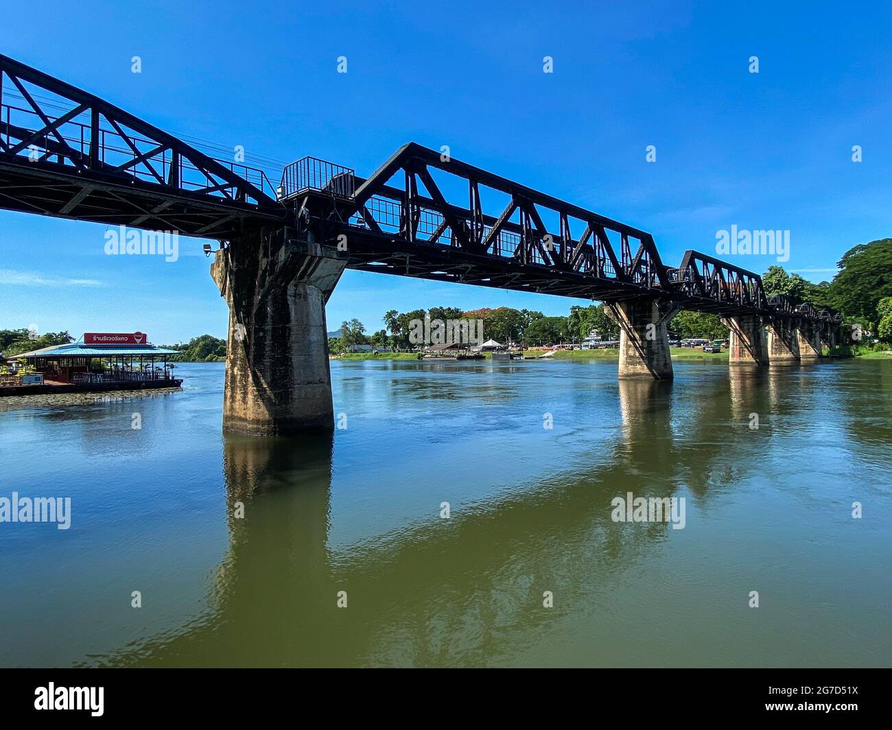 Aerial view river kwai bridge hi-res stock photography and images - Alamy