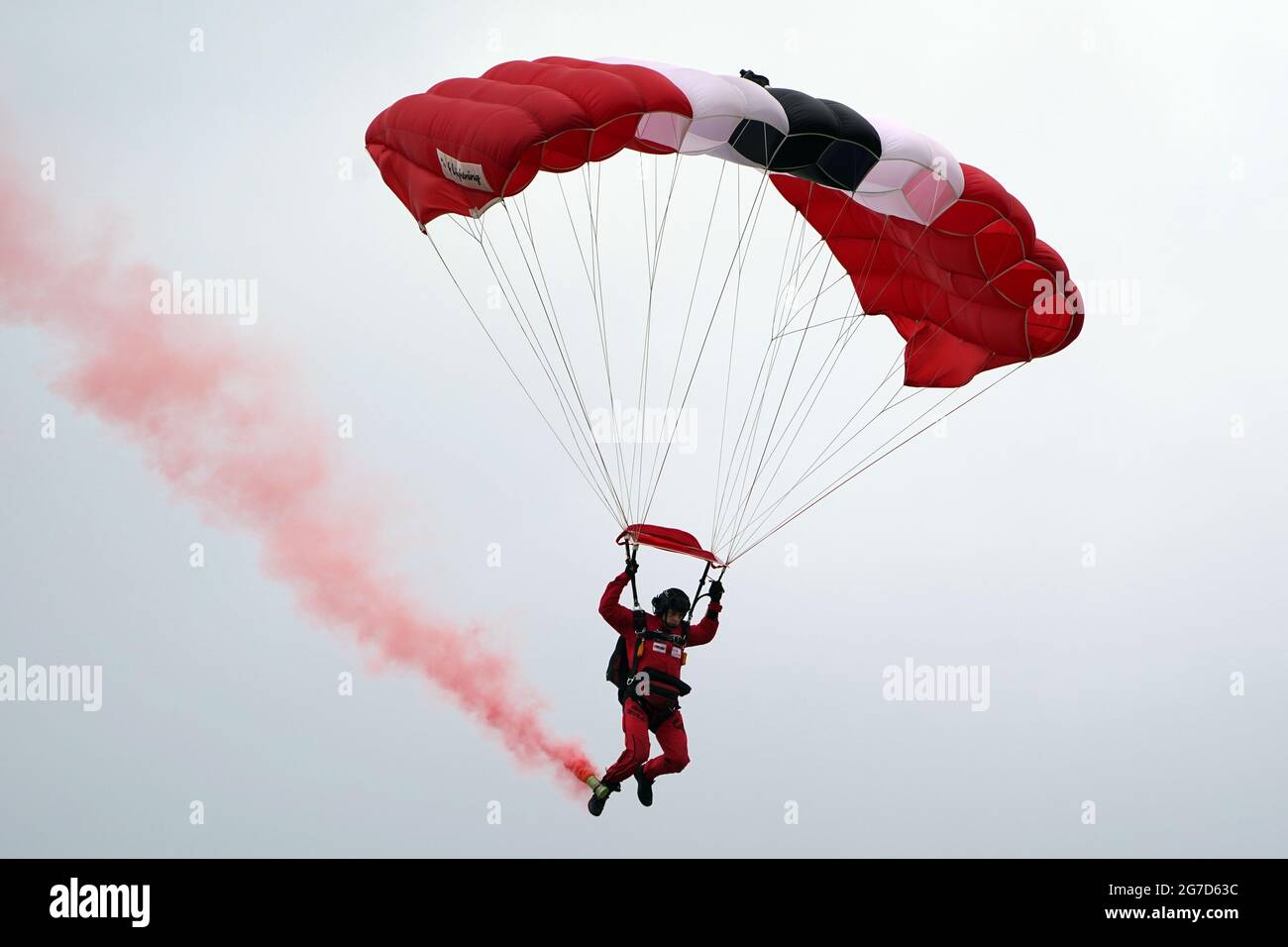 The Red Devils, the Parachute Regiment's parachute display team, during ...