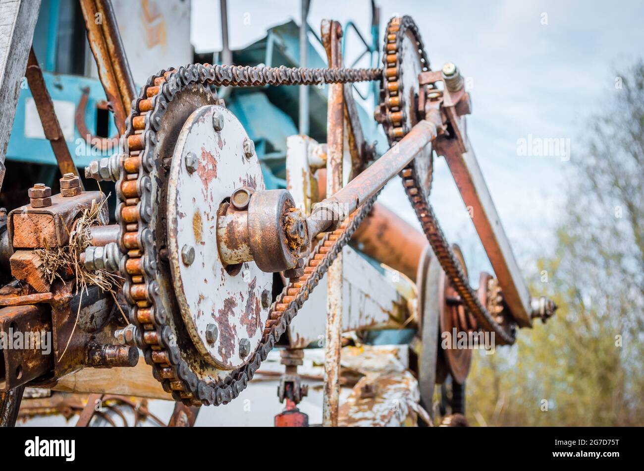 Old combine hi-res stock photography and images - Alamy