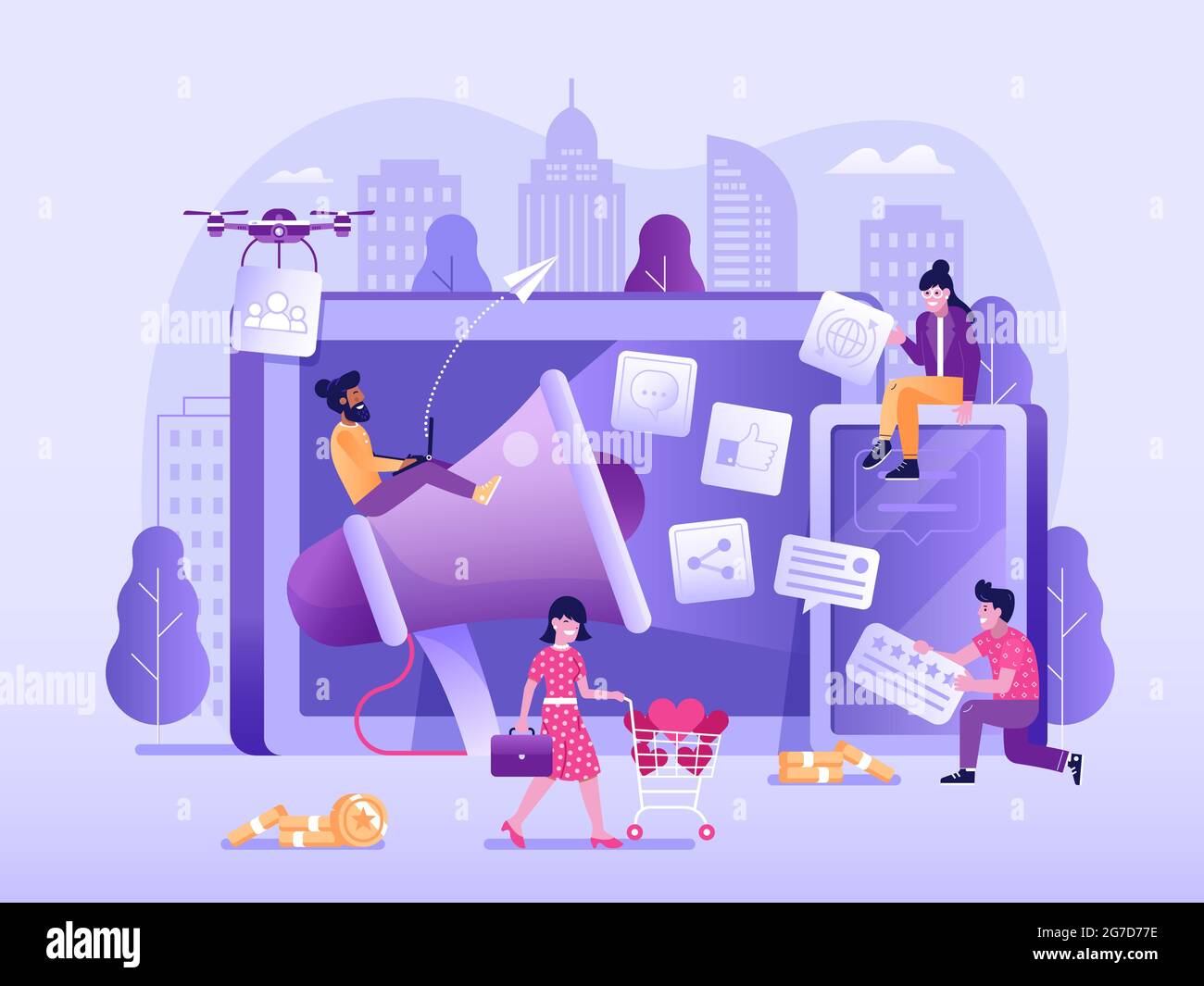 Media marketing manager Stock Vector Images - Alamy