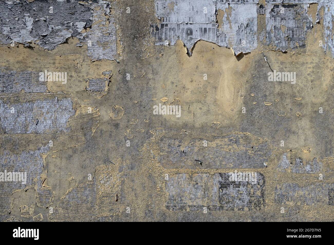 Abstract grunge background texture, surface of a weathered poster wall ...