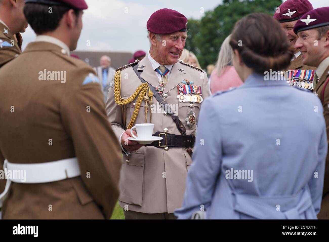 The Prince of Wales speaks to Paras, families and veterans after a ...