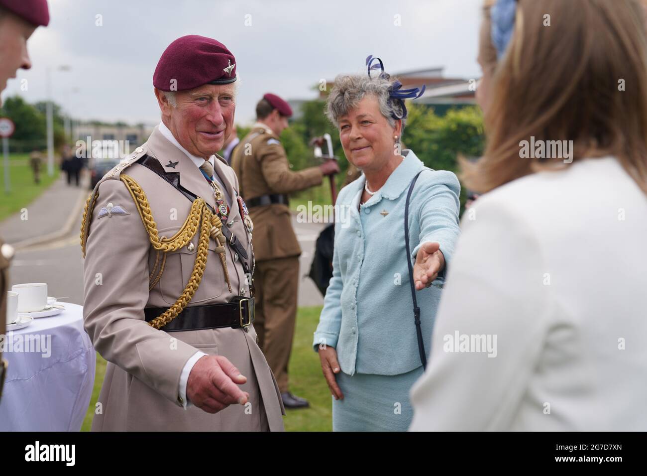 The Prince of Wales speaks to Paras, families and veterans after a ...