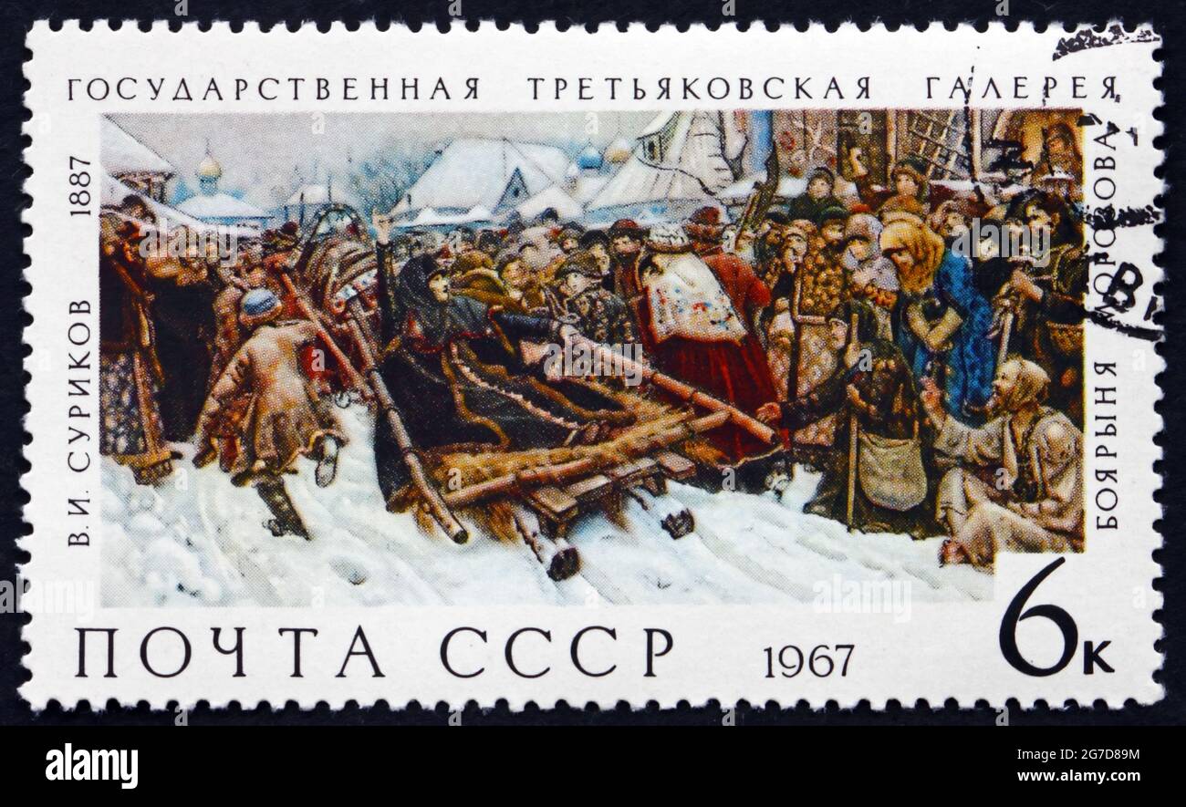 RUSSIA - CIRCA 1967: a stamp printed in Russia shows The Boyar Morozov ...