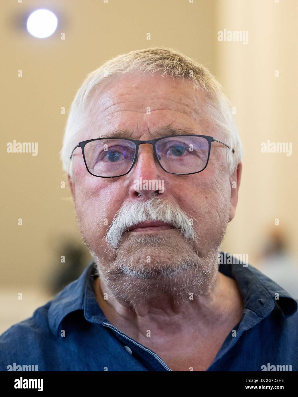 13 July 2021, Berlin: Wolf Biermann sits at the ceremony marking the ...