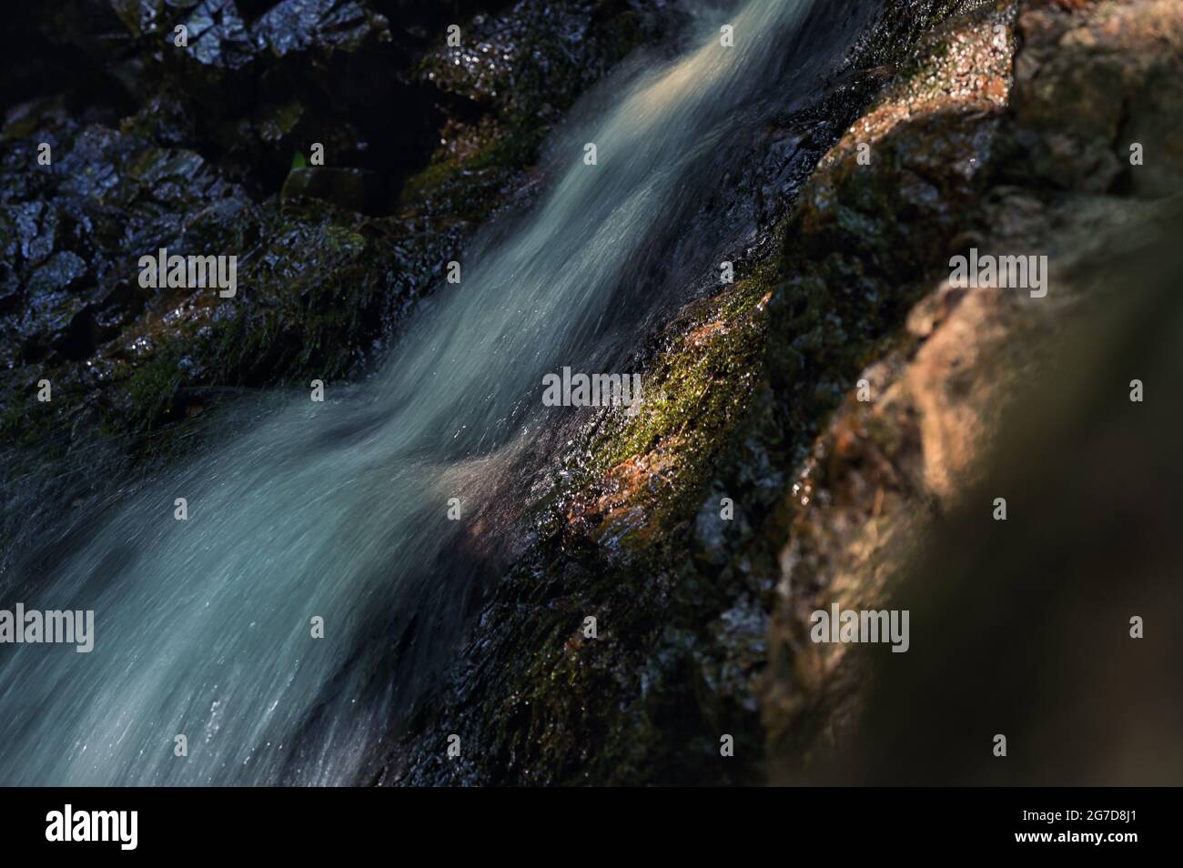 Small Waterfalls In Macin, Romania Forest in Summer Stock Photo - Alamy
