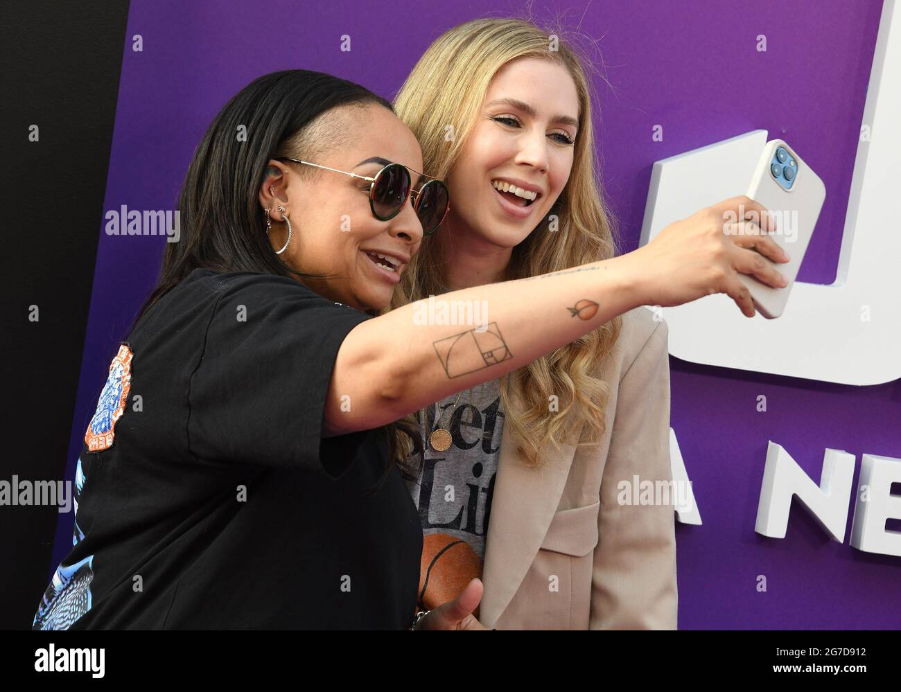(L-R) Raven-Symoné Pearman-Maday and Miranda Pearman-Maday arrives at ...