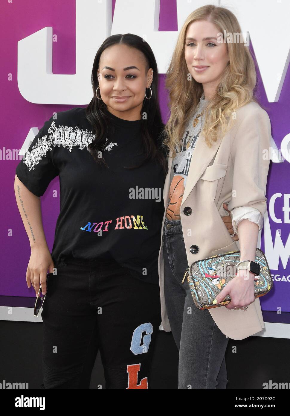 (L-R) Raven-Symoné Pearman-Maday and Miranda Pearman-Maday arrives at ...