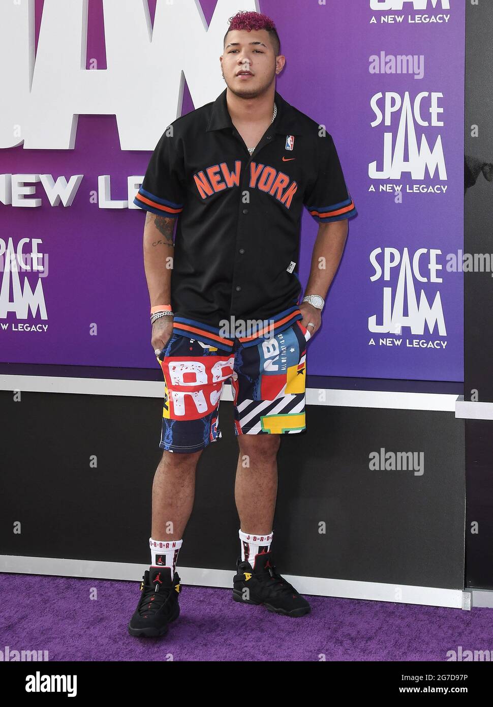 Los Angeles, USA. 12th July, 2021. Boza arrives at the SPACE JAM: A NEW ...