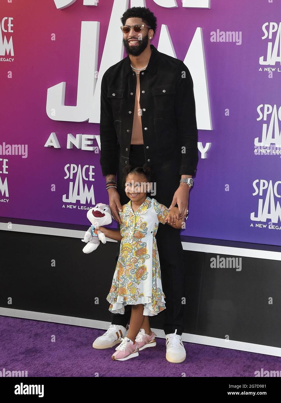 Los Angeles, USA. 12th July, 2021. Anthony Davis and Nala Davis arrives ...