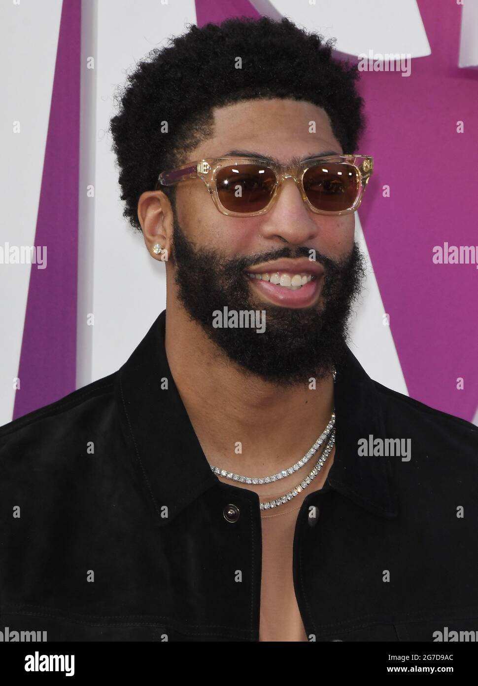 Los Angeles, USA. 12th July, 2021. Anthony Davis arrives at the SPACE ...