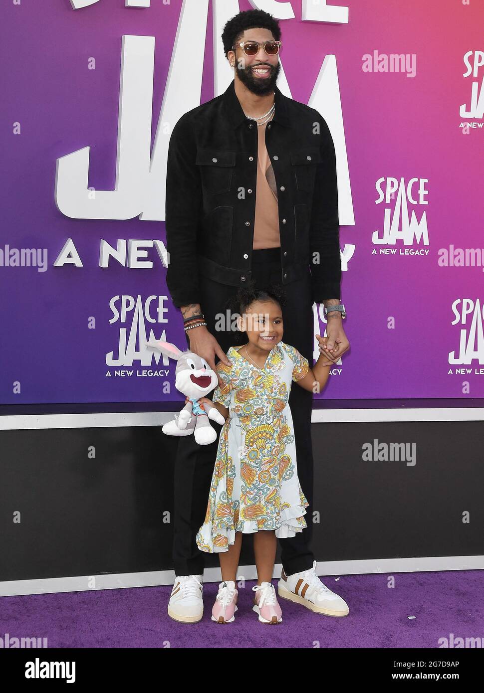 Los Angeles, USA. 12th July, 2021. Anthony Davis and Nala Davis arrives ...
