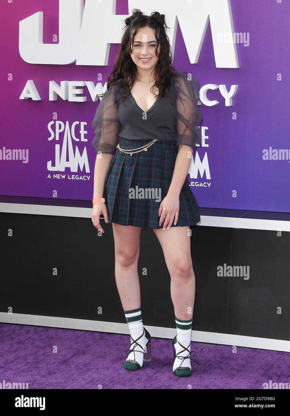 Los Angeles, USA. 12th July, 2021. Mary Mouser arrives at the SPACE JAM ...