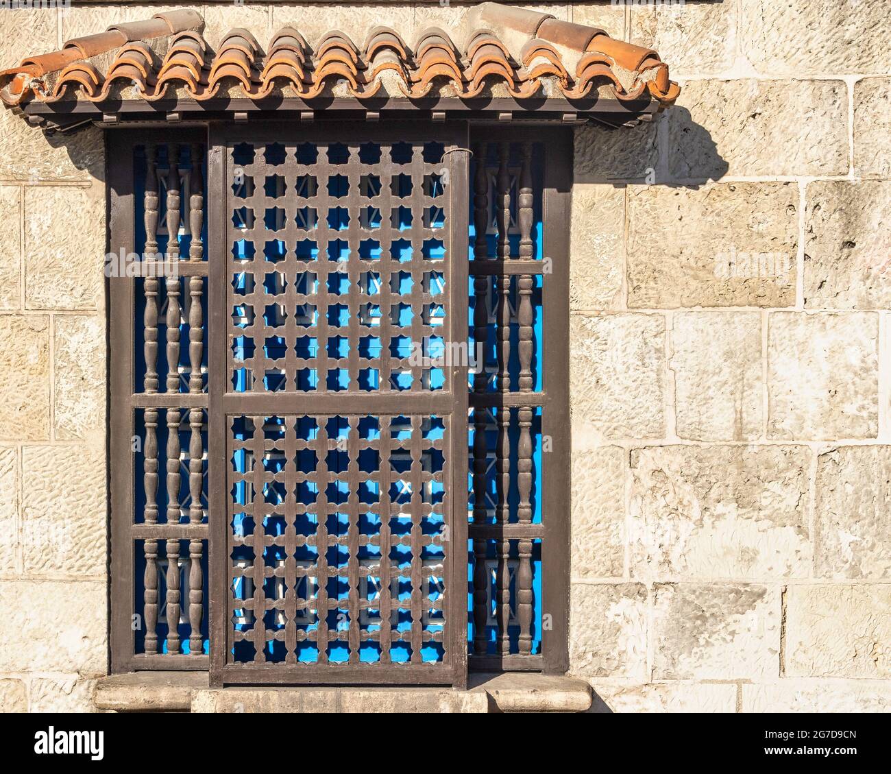 Colonial window architecture building, Santiago de Cuba, Cuba Stock ...