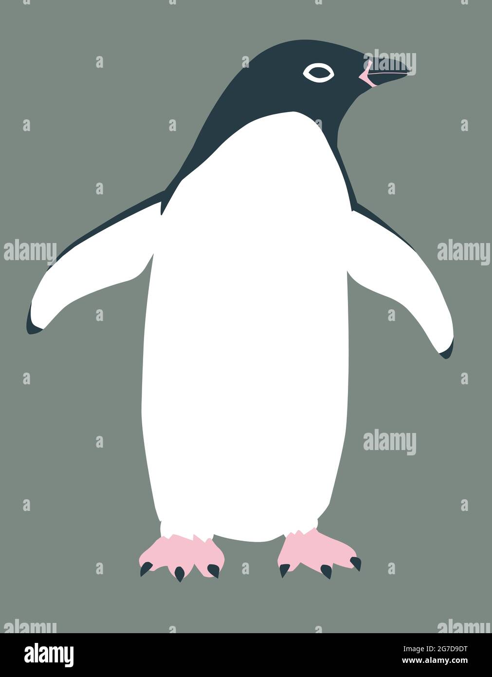 Illustration of Adelie penguin Stock Photo - Alamy