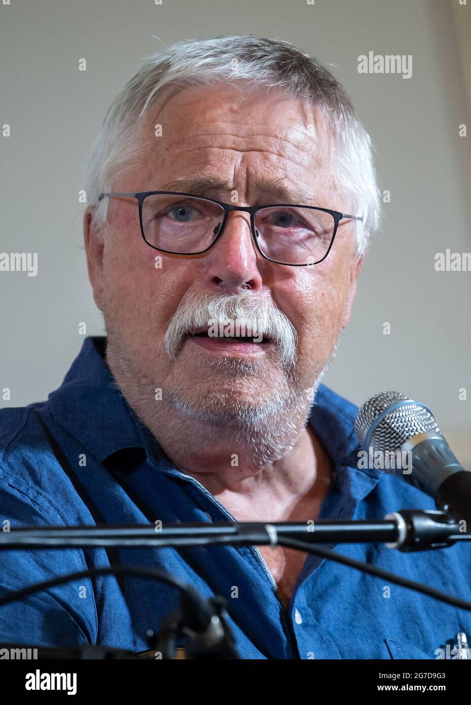 Berlin, Germany. 13th July, 2021. Wolf Biermann sings and speaks at the ...